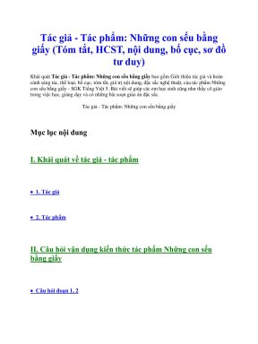 Tác giả tác phẩm những con sếu bằng giấy (tóm tắt, hcst, nội dung, bố cục, sơ đồ tư duy)