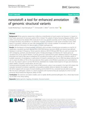 Nanotator a tool for enhanced annotation of genomic structural variants