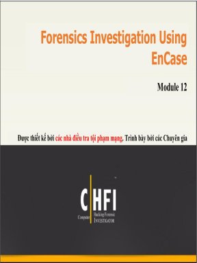 Forensics investigation using encase