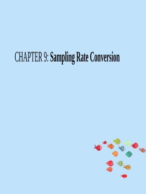 Chapter 9 sampling rate conversion