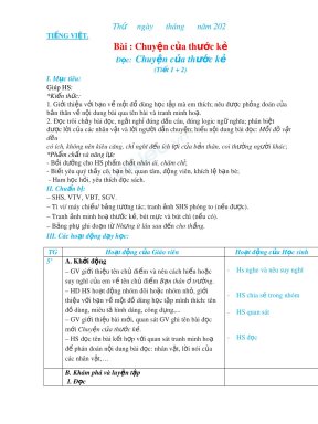 Giáo án tiếng việt lớp 2 sách chân trời sáng tạo tuần 14
