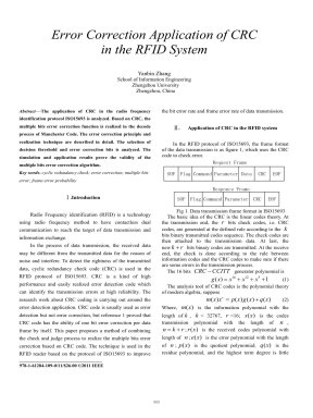 Error correction application of crc