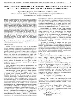 Cga clustering based vector quantization approach for human activity recognition using discrete ...