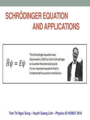 Lecture physics a2 schrodinger equation and applications