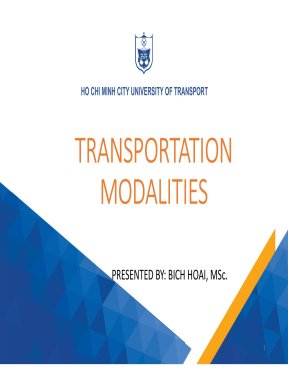 Chapter 2 transportation modalities (air road rail)