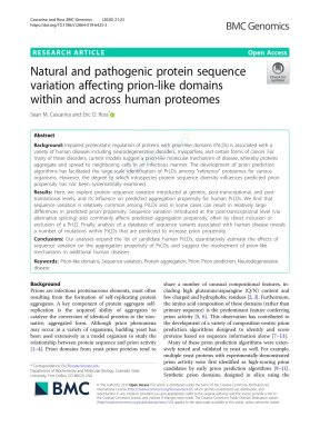 Natural and pathogenic protein sequence variation affecting prion like ...