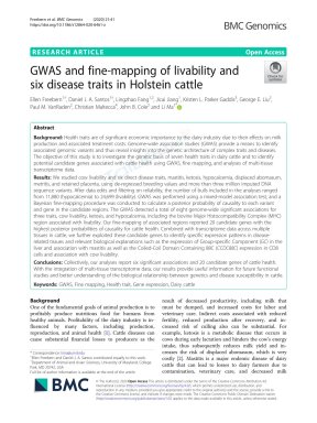 Gwas and fine mapping of livability and six disease traits in holstein ...
