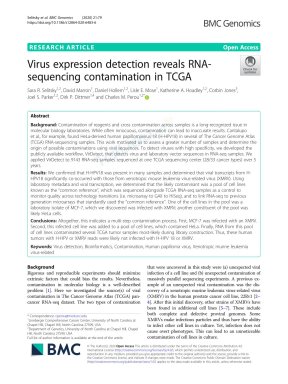 Virus expression detection reveals rnasequencing contamination in tcga