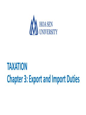 Lecture taxation chapter 3 export and import duties