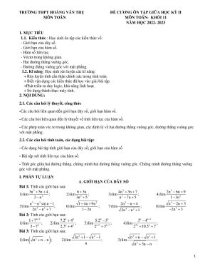 De cuong giua ky 2 toan 11 nam 2022 2023 truong hoang van thu ha noi