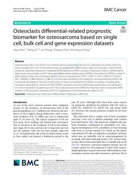 Osteoclasts differential related prognostic biomarker for osteosarcoma ...