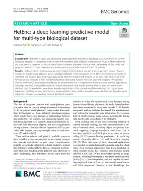 Hetenc a deep learning predictive model for multi type biological dataset