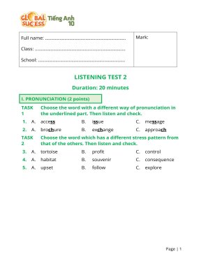 Listening test 2