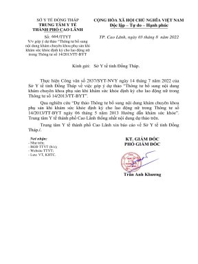 664.Ttyt Cv Gop Y Du Thao Thong Tu Bo Sung Noi Dung Kham Chuyen Khoa ...