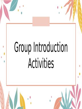 En group introduction activities by slidesgo
