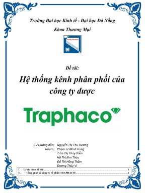 Đề tài hệ thống kênh phân phối của công ty dược traphaco