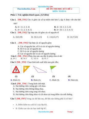 Thuvienhoclieu com de on thi hk1 toan 6 ctst de 2
