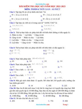 Thuvienhoclieu com de thi hk1 toan 6 ctst 2022 2023 co dap an
