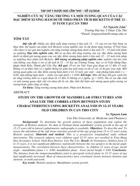 Nghiên cứu sự tăng trưởng và mối tương quan của các đặc điểm xương hàm ...