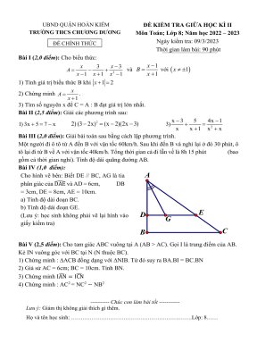 De giua hoc ki 2 toan 8 nam 2022 2023 truong thcs chuong duong ha noi