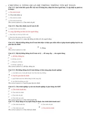 Trắc nghiệm hệ thống ttkt