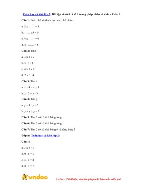 Bai tap ve so 0 va so 1 trong phep nhan va chia phan 1