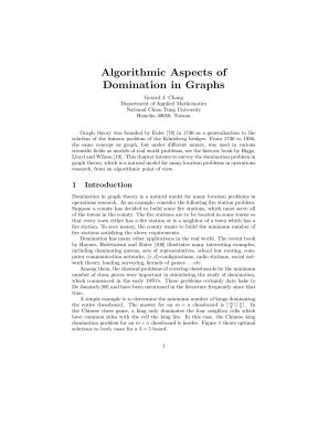 Algorithmic Aspects of Domination in Graphs