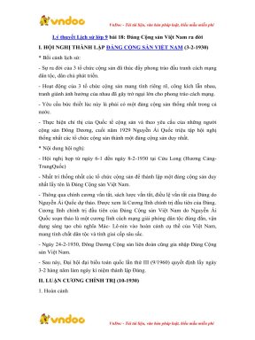 Ly thuyet lich su lop 9 bai 18