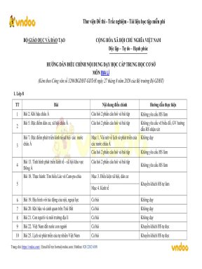 Phan phoi chuong trinh dia ly 8 nam 2020 2021