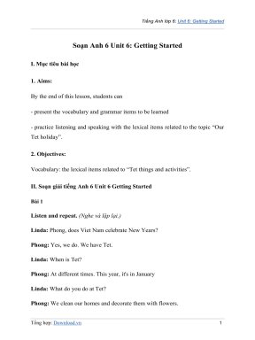 Unit 6 lop 6 getting started ket noi tri thuc