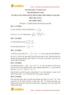 De thi tuyen sinh vao lop 10 thpt mon toan da nang 1