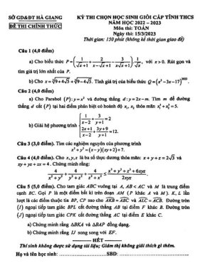 De hoc sinh gioi cap tinh toan thcs nam 2022 2023 so gddt ha giang