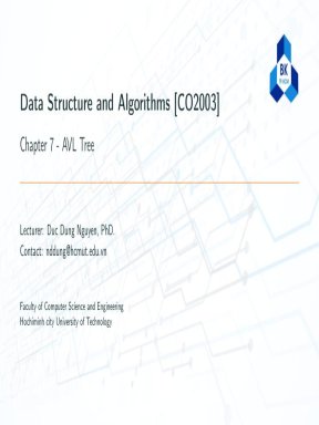 Data structure and algorithms cấu trúc dữ liệu và thuật toán chapter 7 avl tree