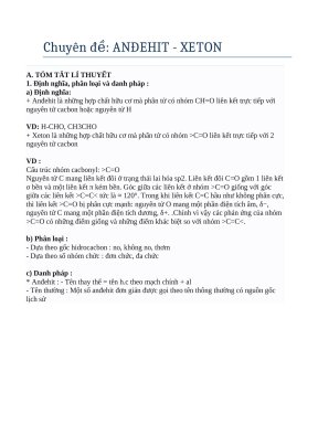 119 Chuyên Đề Anđehit - Xeton Trong Đề Thi Đại Học.docx