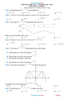 Thuvienhoclieu com de thi hk1 toan 12 nam 22 23 de 6