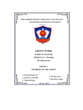 Group work subject english module 13 choosing the right person