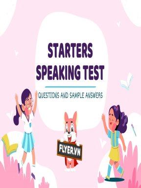 Starters speaking test