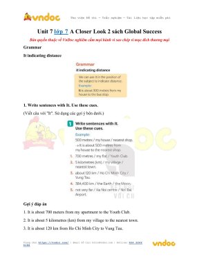 Unit 7 lớp 7 A Closer Look 2 sách Global Success