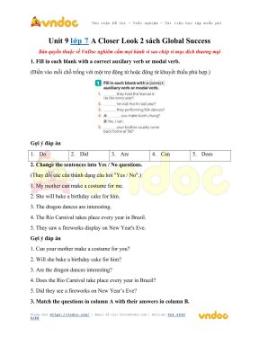 Unit 9 lớp 7 A Closer Look 2 sách Global Success