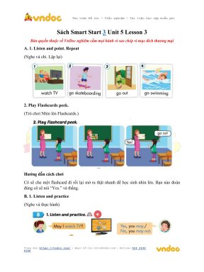 Sách Smart Start 3 Unit 5 Lesson 3