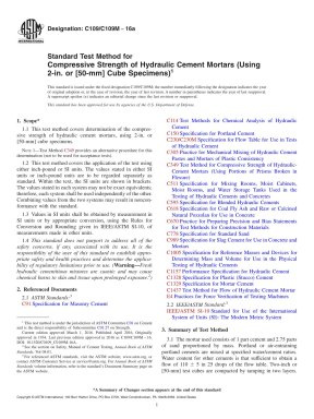 Astm c 109 c 109m 16a