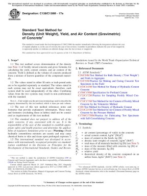 Astm c 138 c 138m 17a