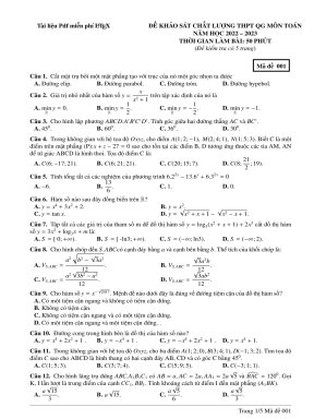 Đề ôn khảo sát chất lượng thptqg môn toán (518)