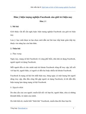 Nghi luan xa hoi ve hien tuong nghien facebook