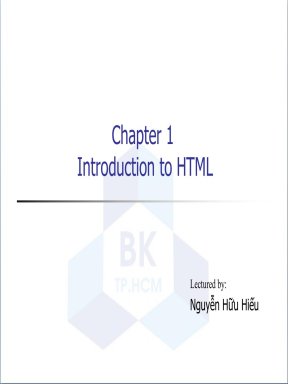 Chapter 1 introduction to html