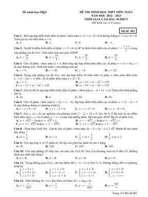Đề thi minh họa thpt môn toán (666)
