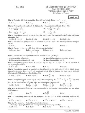 Đề luyện thi thpt môn toán (666)