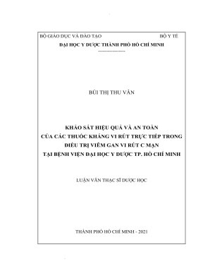 Khảo sát hiệu quả và an toàn của các thuốc kháng vi rút trực tiếp trong ...