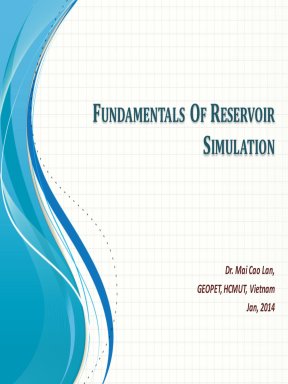 Reservoir simulation course