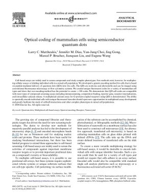 Optical coding of mammalian cells using semiconductor quantum dots